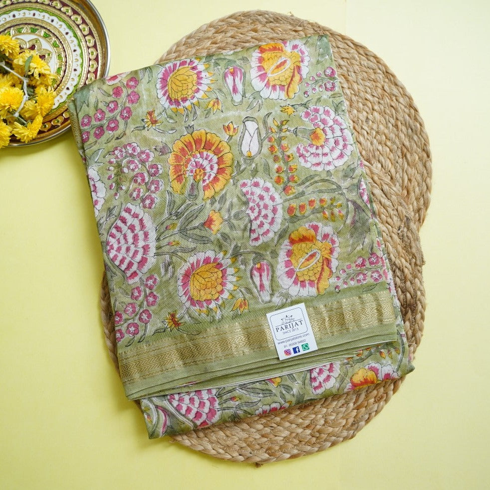 Block Printed Sarees – Parijat Collections